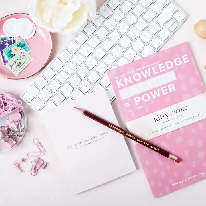 "Knowledge + Action = Power" Notebook – by the C